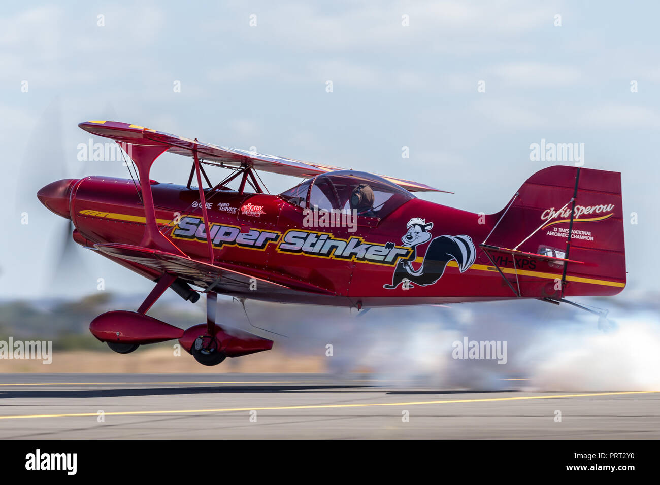 13 Time Australian Aerobatic Champion Chris Sperou flying his Pitts S-1 ...