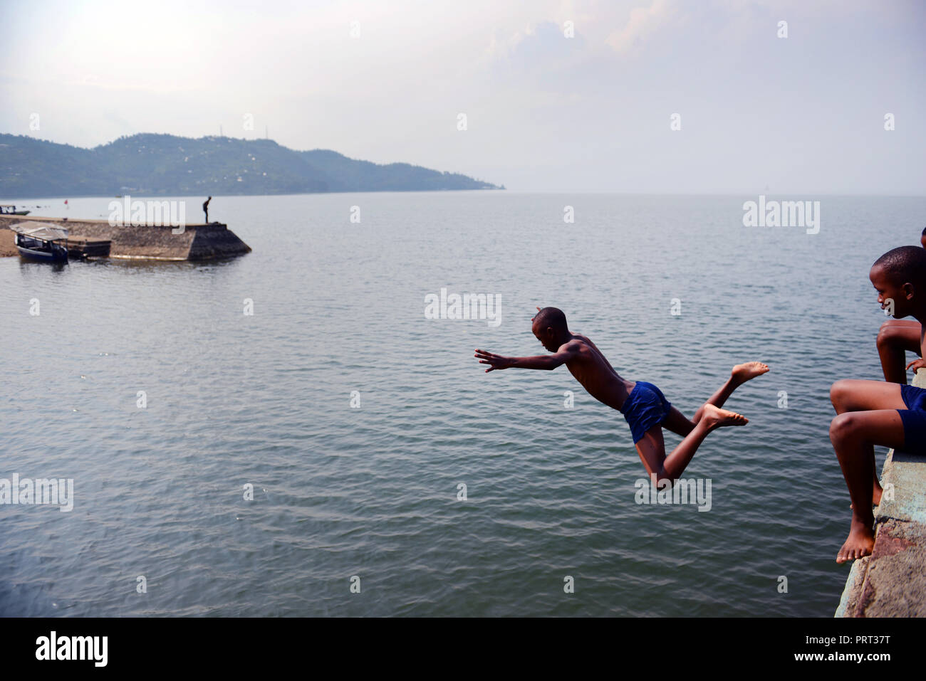 The beautiful Lake Kivu beach at Gisenyi, Rwanda Stock Photo - Alamy