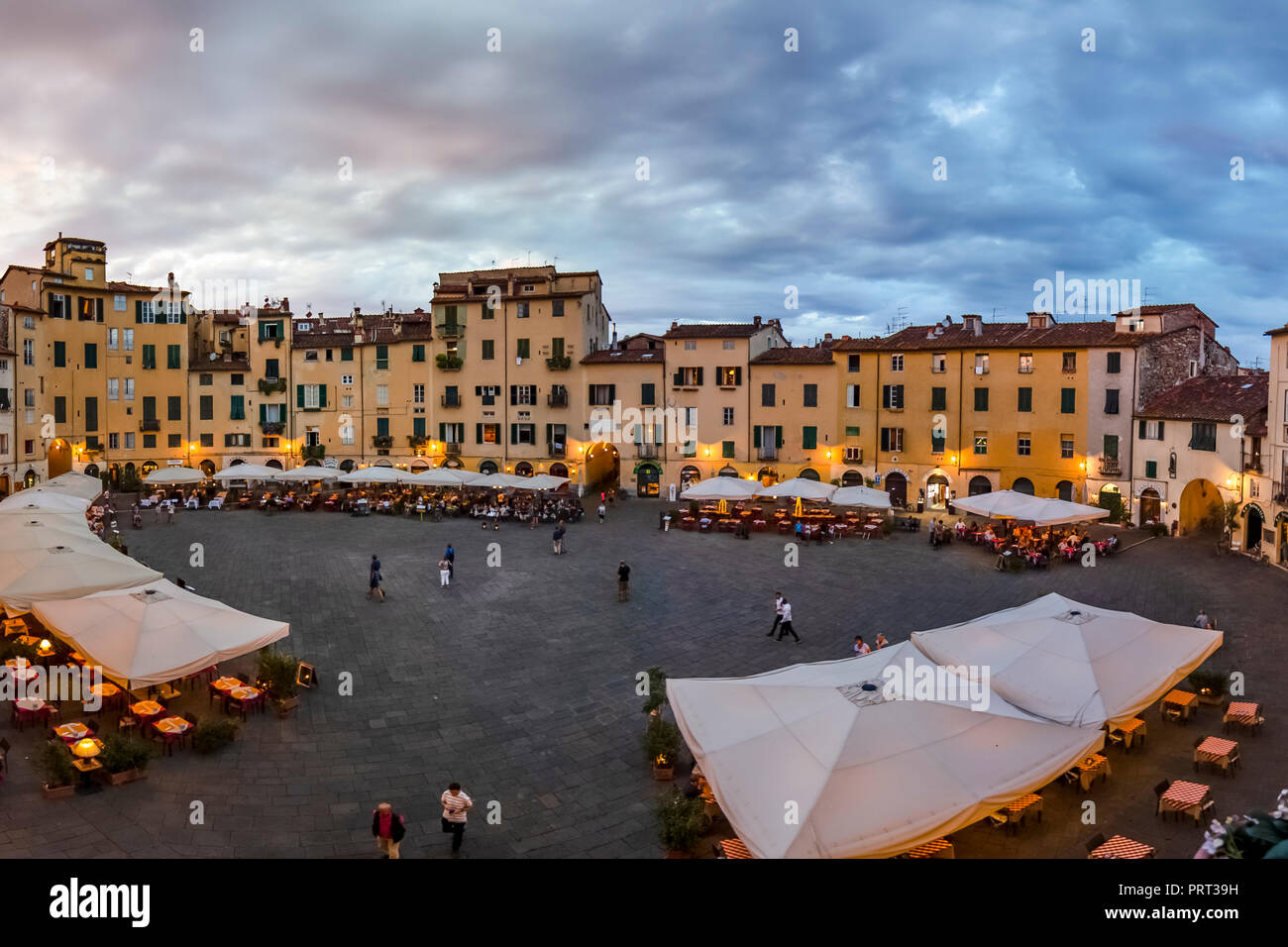 Packed with cafes, bars and restaurants the Lucca Anfiteatro medieval ...