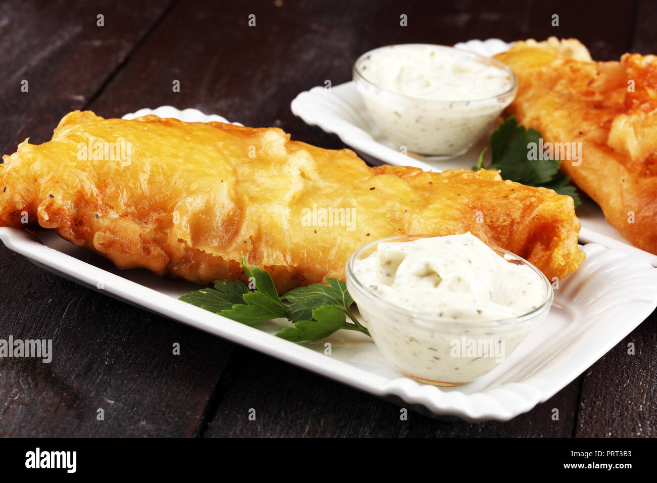 traditional British fish consisting of mayonnaise and fried fish Stock ...