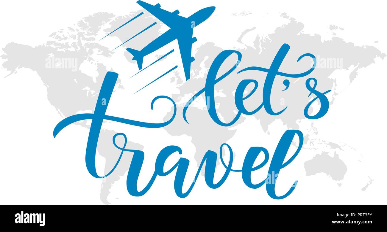 Brush calligraphy Travel Stock Vector Image & Art - Alamy