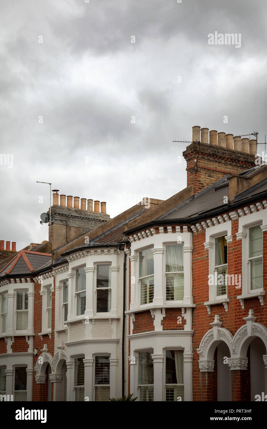 Victorian Brick terrace Stock Photo - Alamy