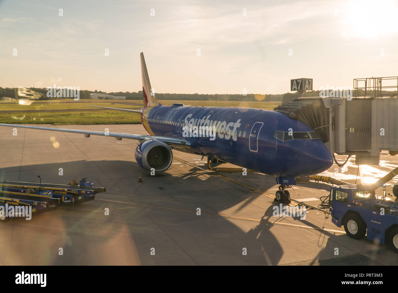 New York, USA - Circa 2018: Southwest airlines Boeing 737 airplane at ...