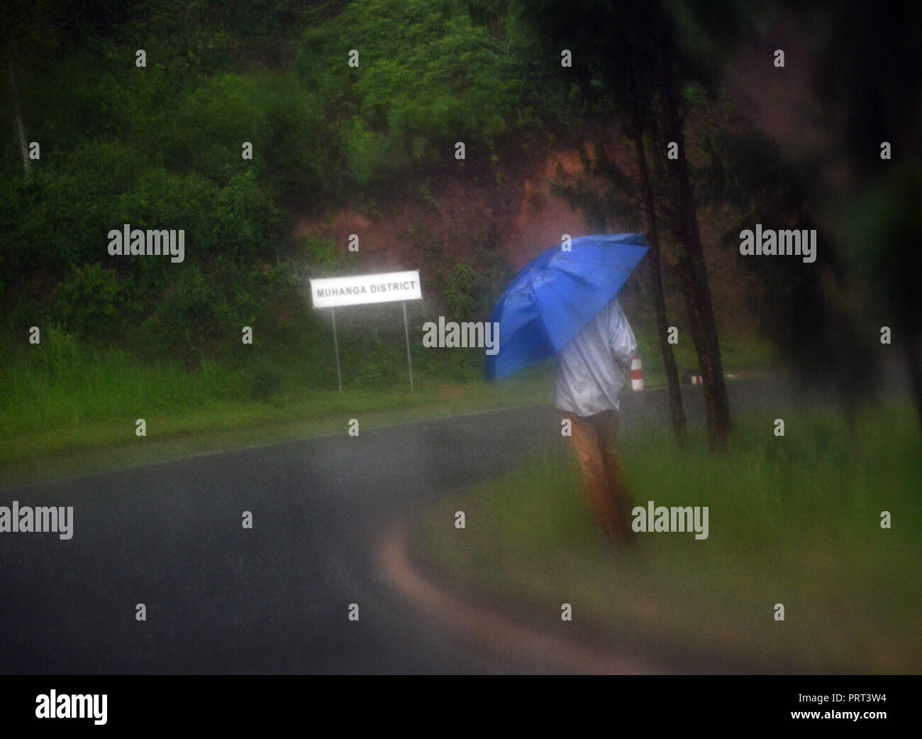 A very rainy day in Muhanga district in Rwanda Stock Photo - Alamy