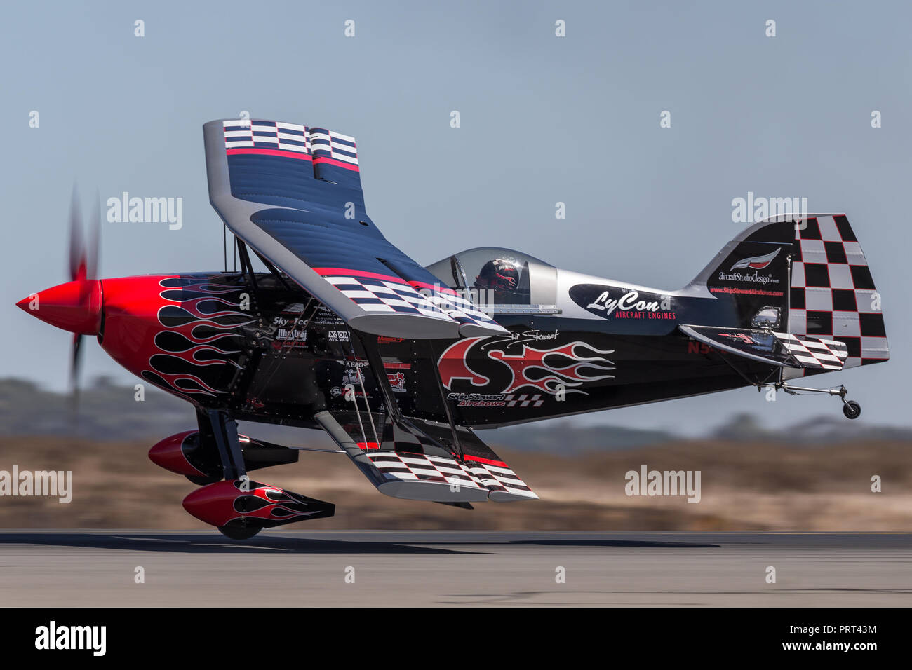 Skip Stewart flying his highly modified Pitts S-2S biplane Prometheus ...