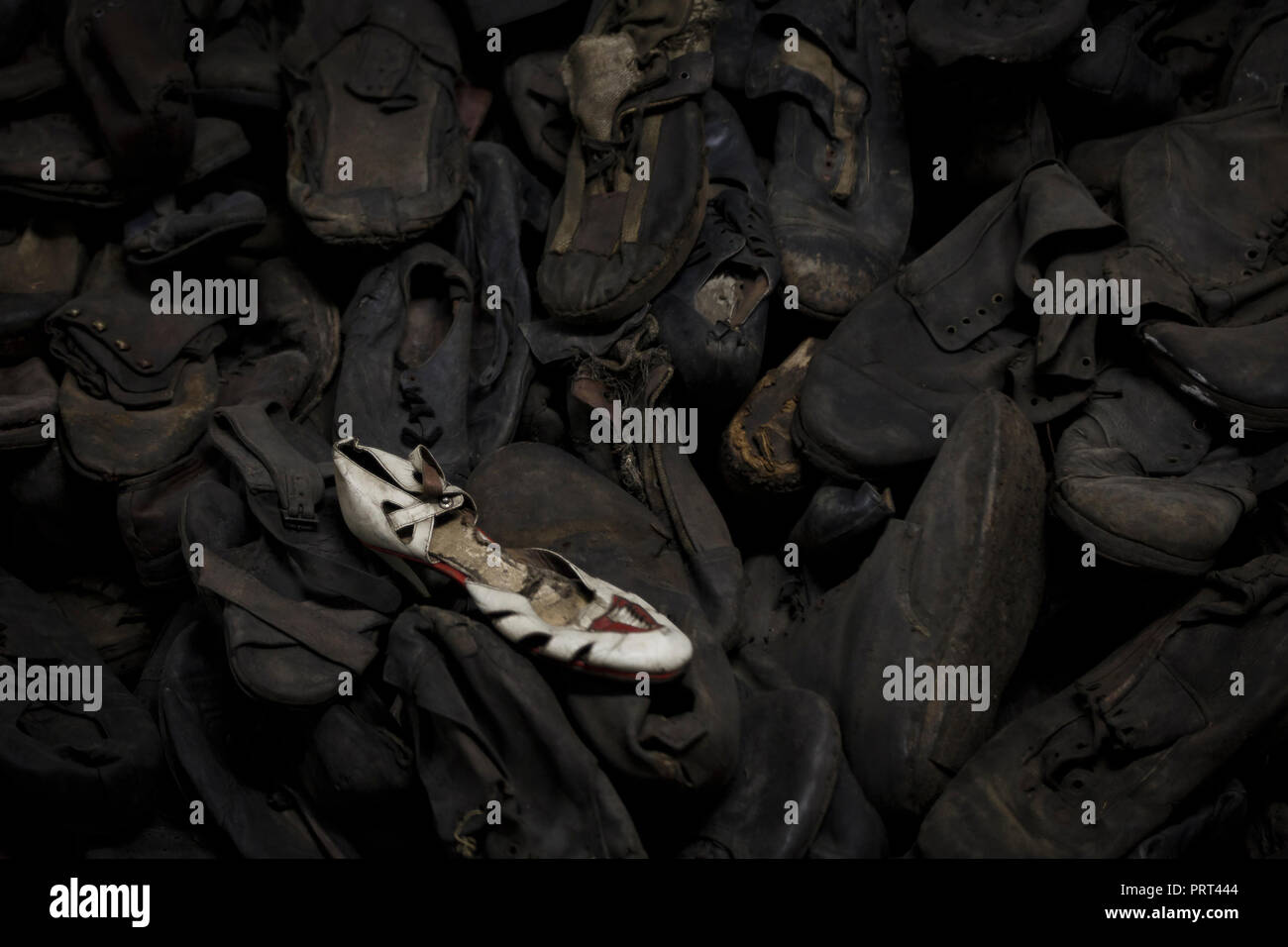 Auschwitz prison camp shoes hi-res stock photography and images - Alamy