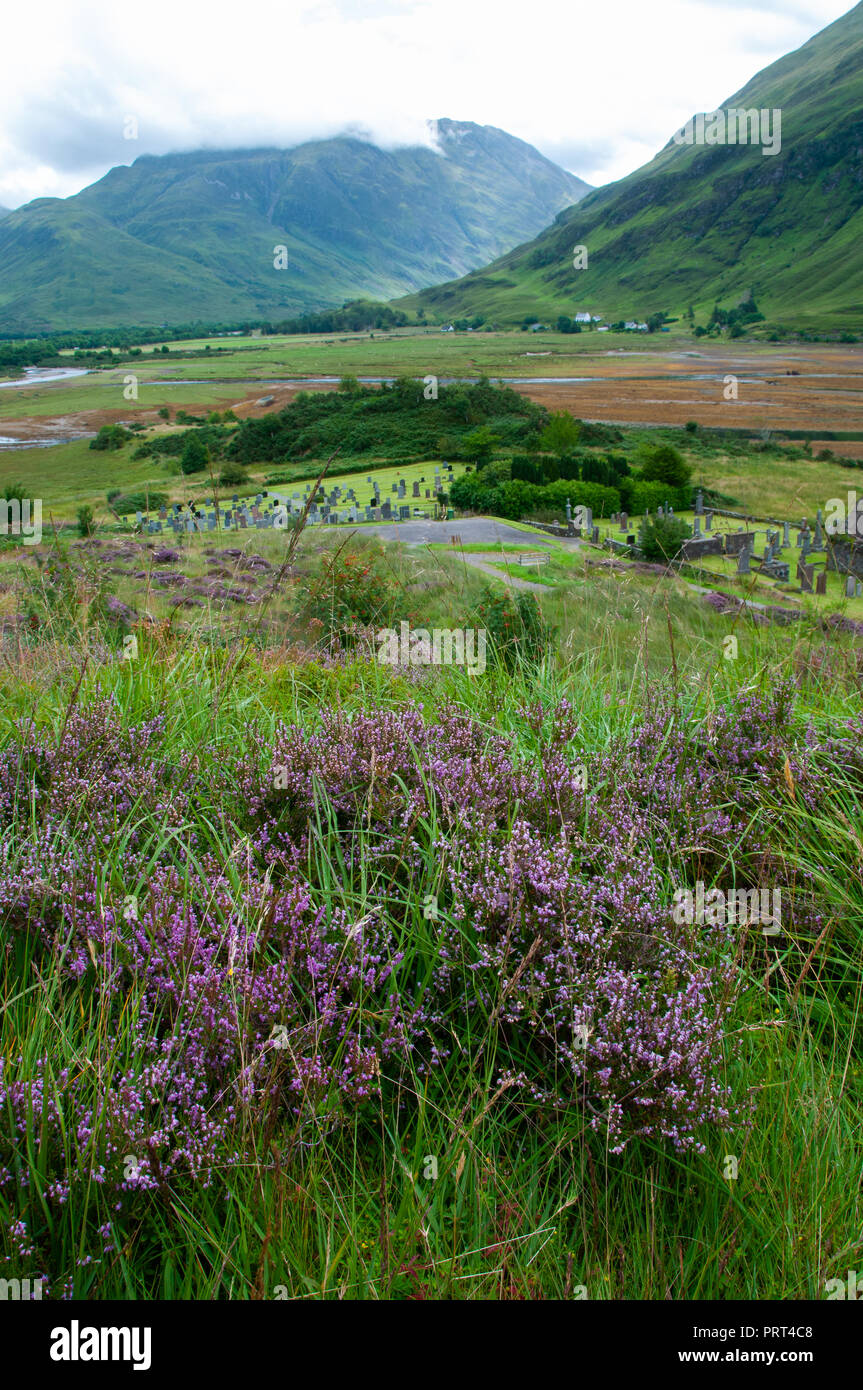 Views across the Scottish landscape of valley and hills in the distance ...
