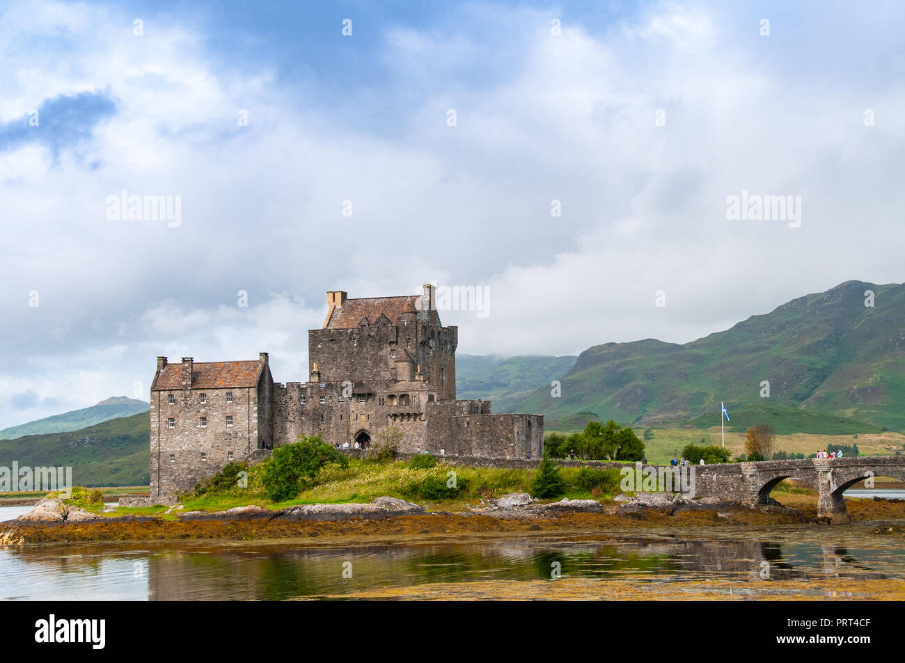 View of Eileen Donan historic house and castle of the MacRae family on ...
