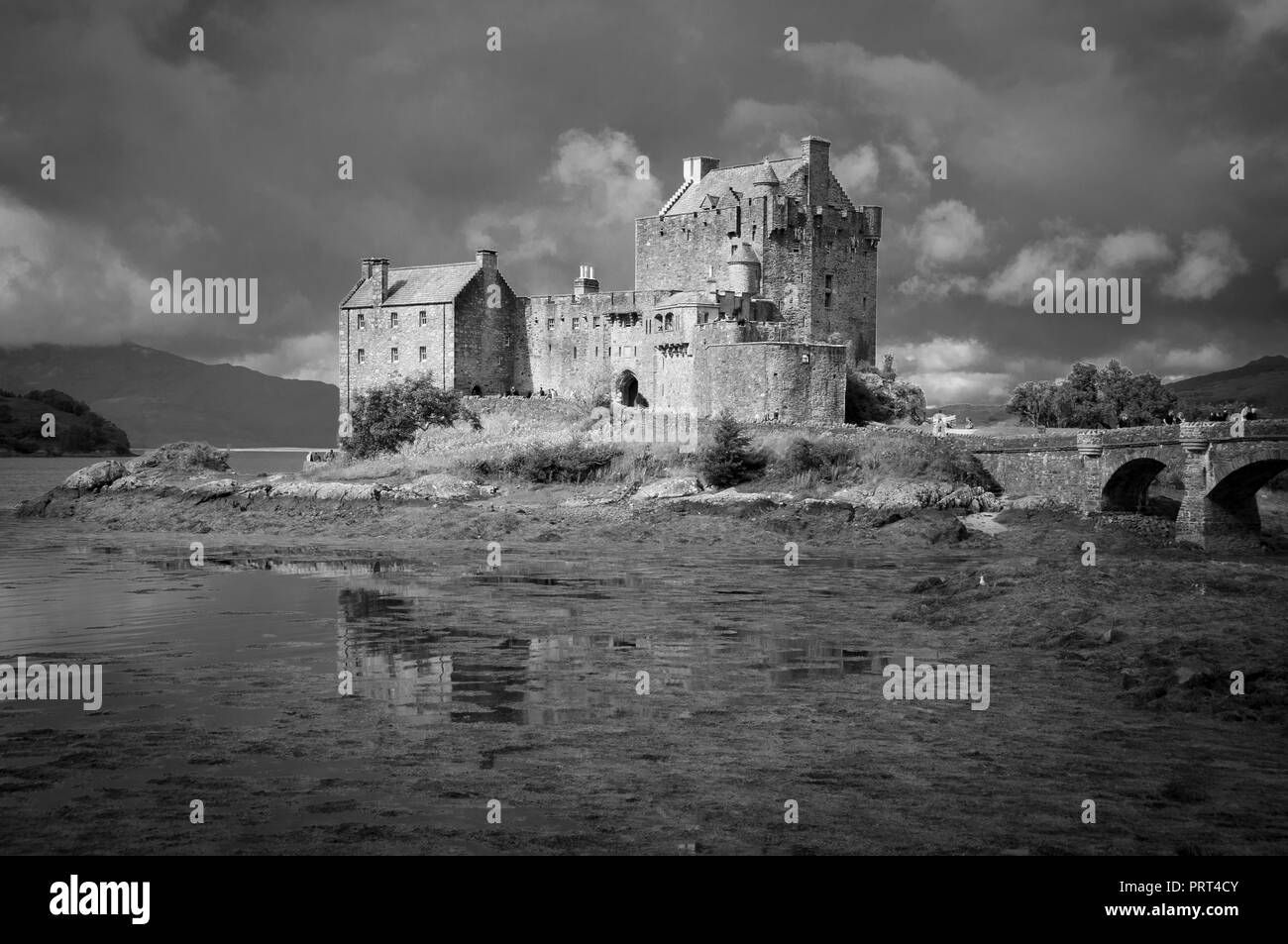 View of Eileen Donan historic house and castle of the MacRae family on ...