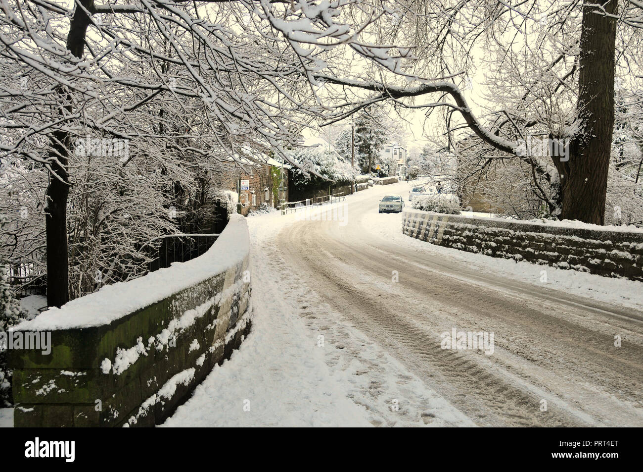 Around the UK - Snow covered Radburn Brow, Chorley, Lancashire - Winter ...