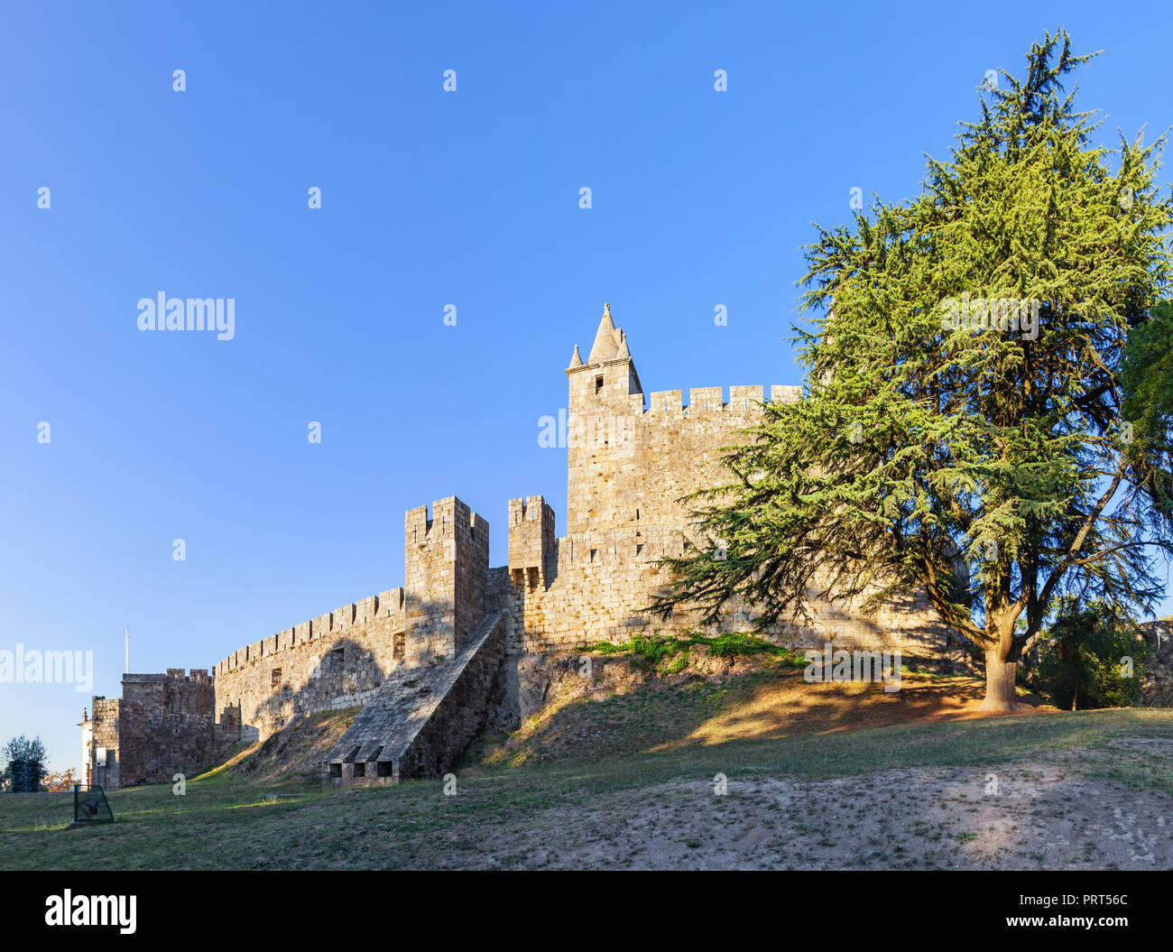 Castelo da Feira Castle with the casemate bunker emerging from the ...