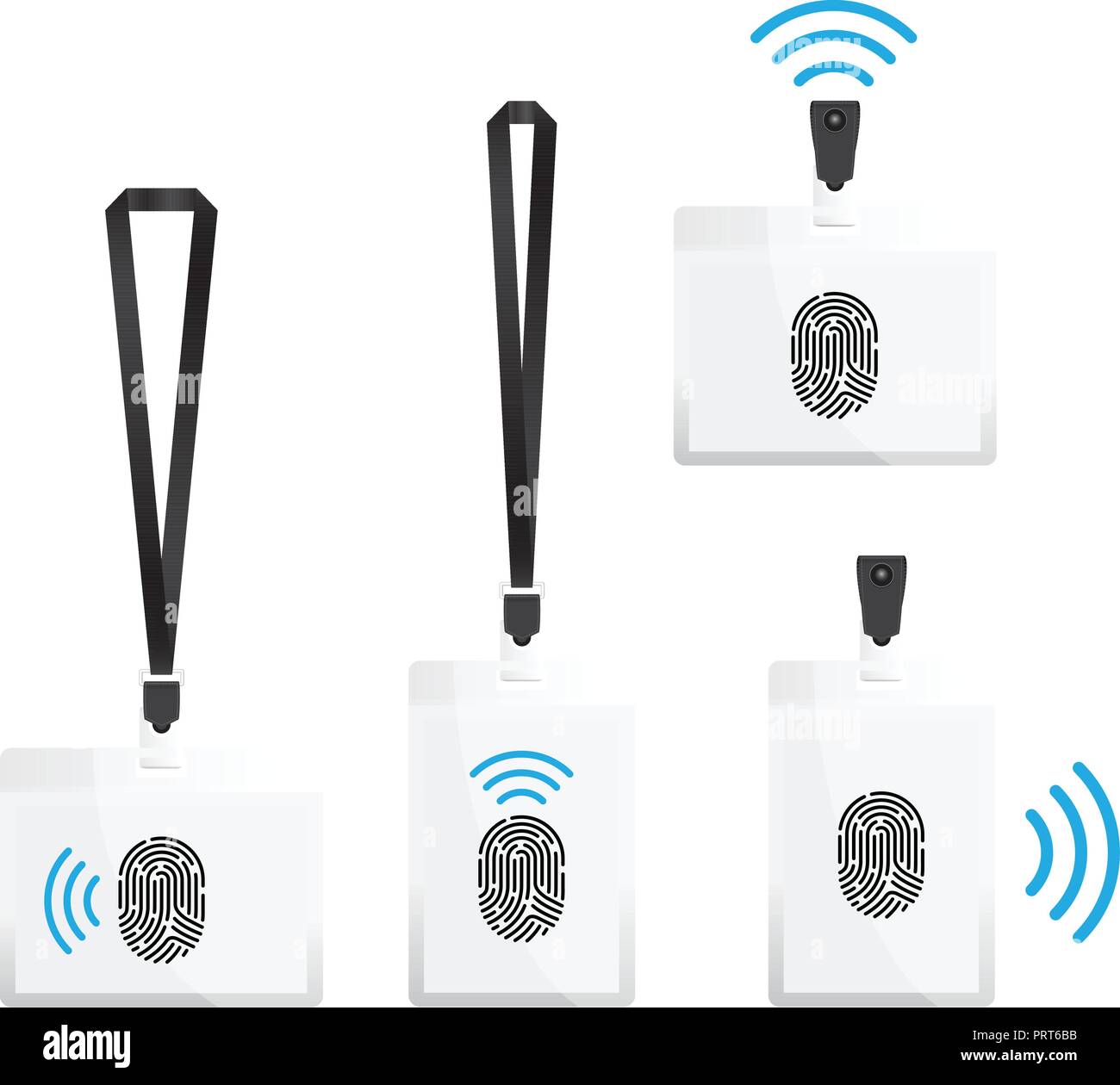 lanyard with a finger print for contact less Stock Vector Image & Art ...