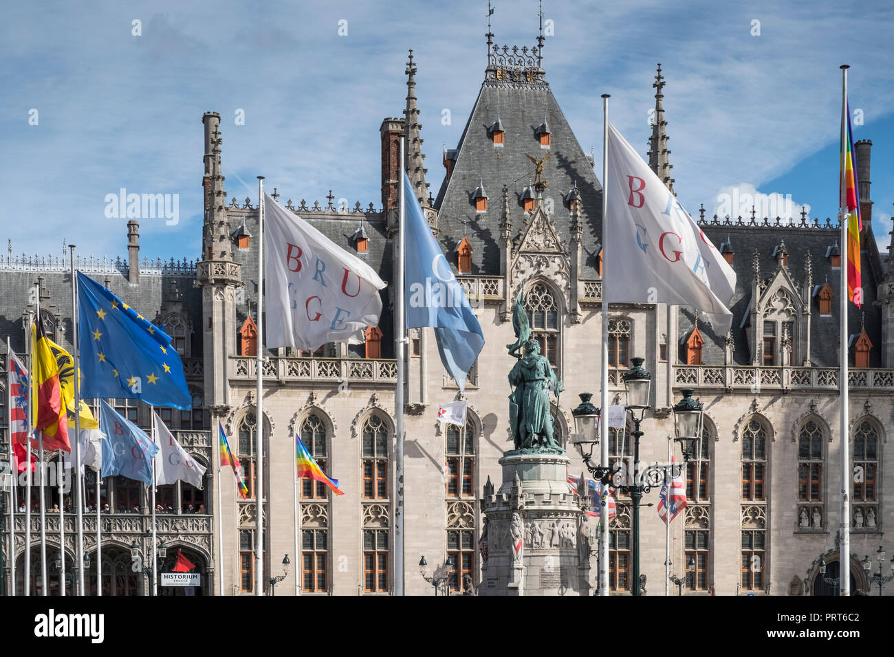 Exterior of the provincial court building in the historic medieval city ...