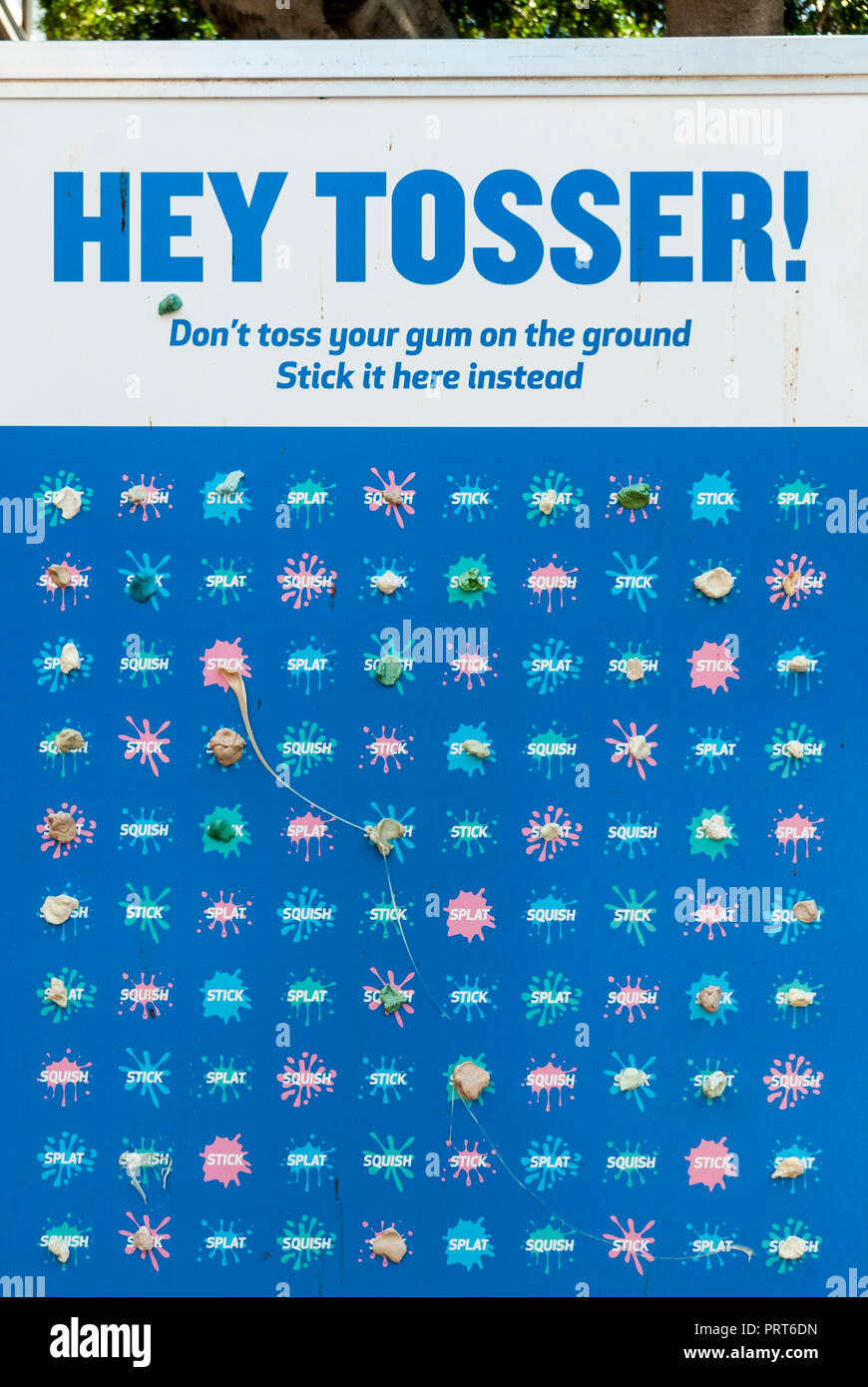 Poster in Australia encouraging people who litter with chewing gum to ...