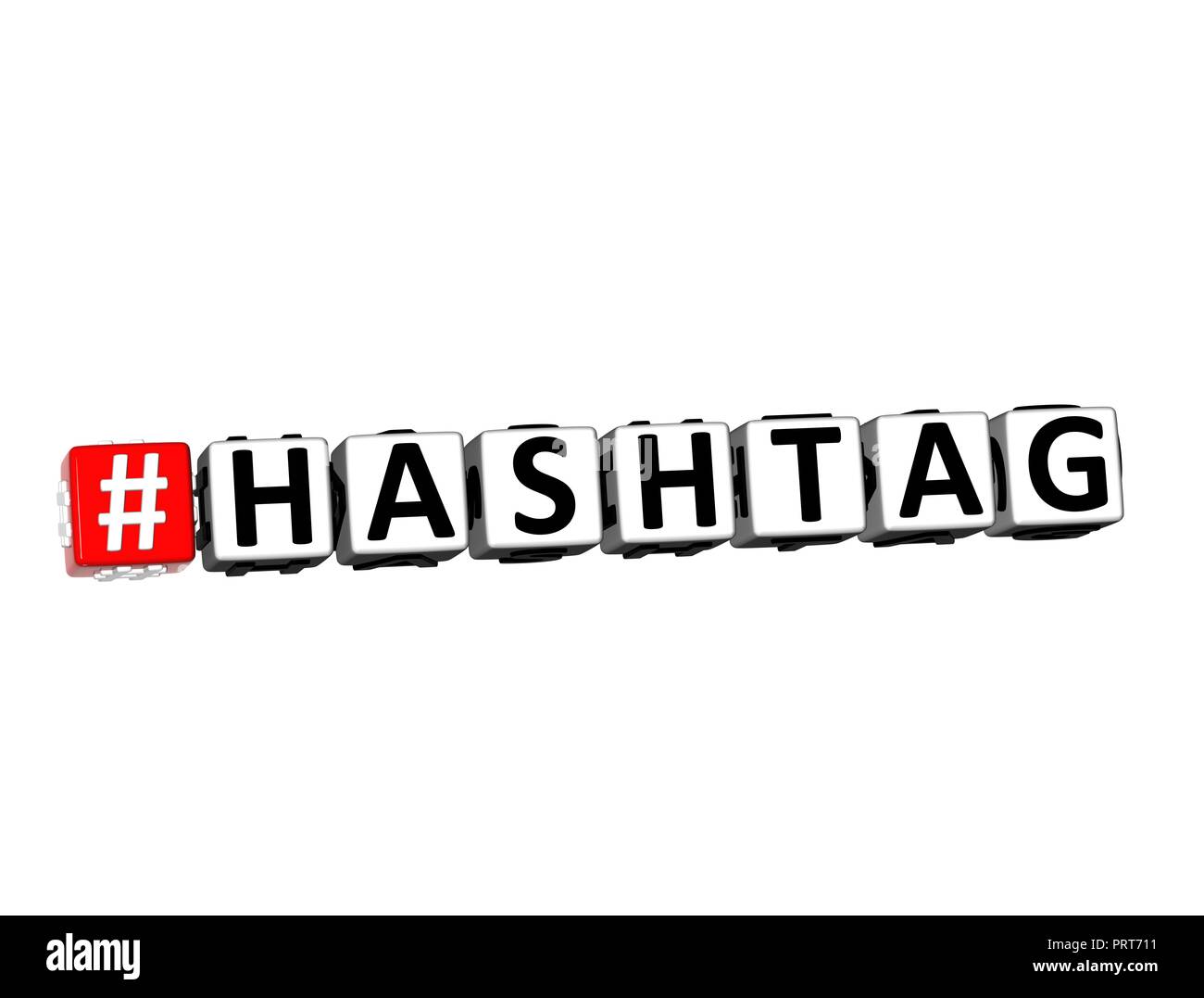 3D Rendering Hashtag Word Over White Background Stock Photo - Alamy