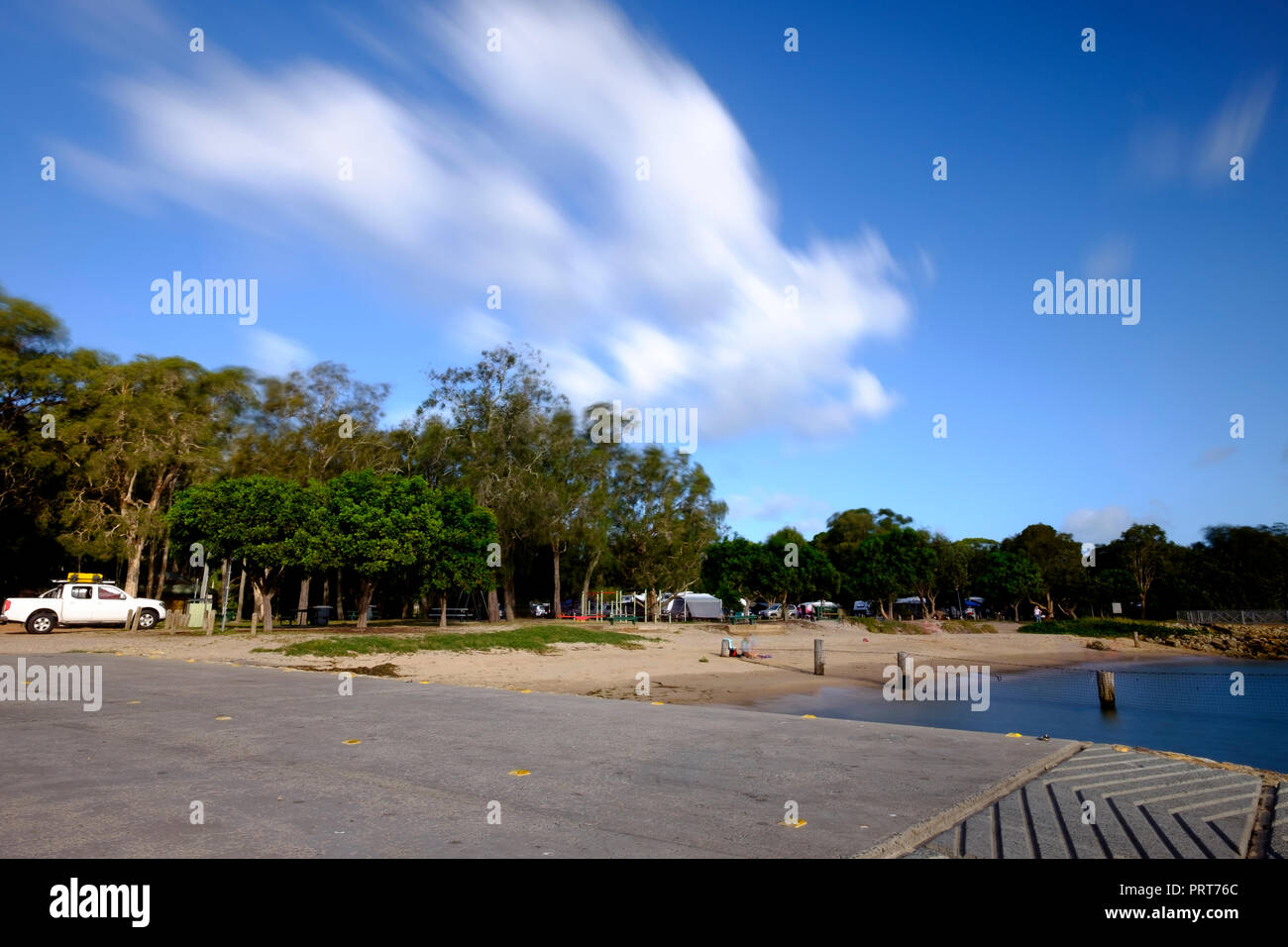 On the beachfront at Amity Point Stock Photo - Alamy