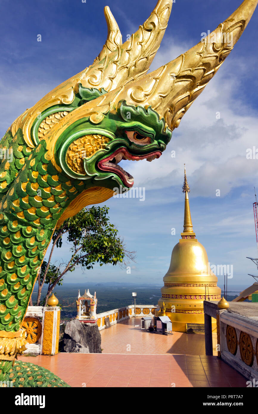 Buddhist shrine. Wat Tham Seua (Tiger Cave), Krabi, Thailand Stock ...