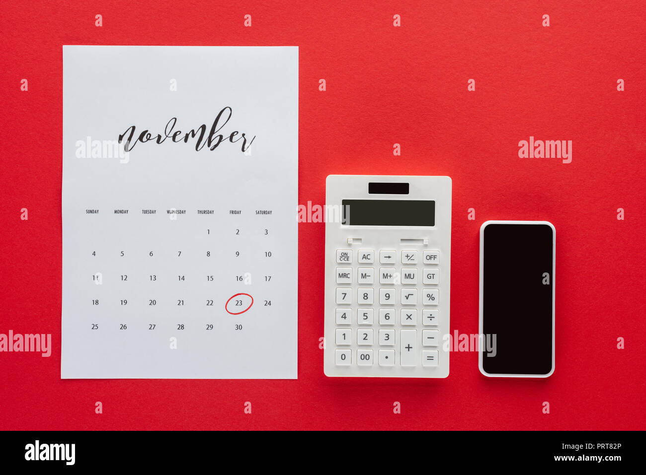 Digital calendar calculator nobody hi-res stock photography and images ...