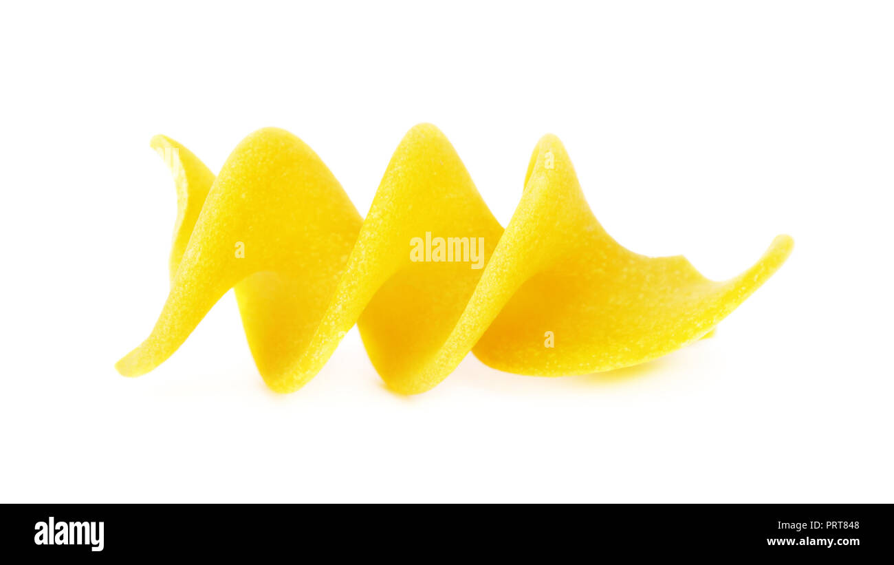 raw spiral pasta fusilli, isolated on white Stock Photo - Alamy