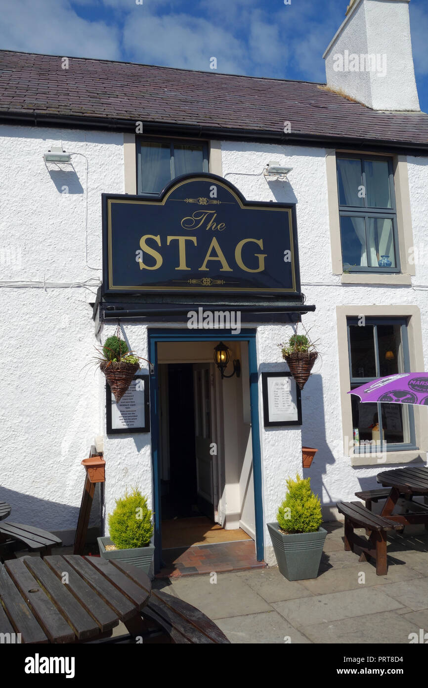 The Stag Inn (the Most Northerly Pub in Wales) in the Fishing Village ...