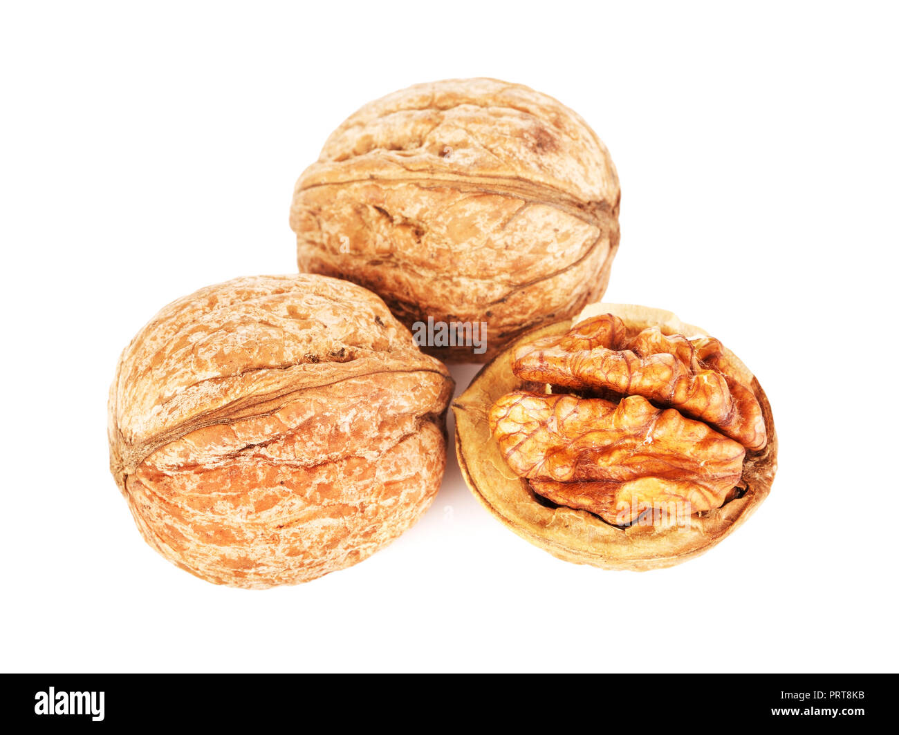 fresh walnuts peeled, isolated on white background Stock Photo - Alamy