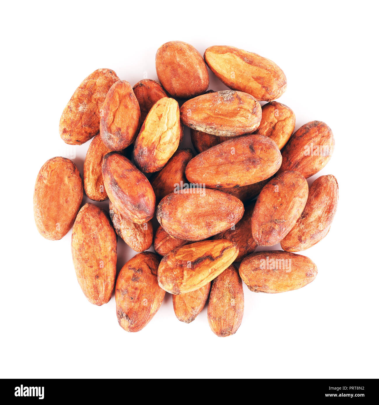 raw cacao beans, isolated on a white background Stock Photo - Alamy
