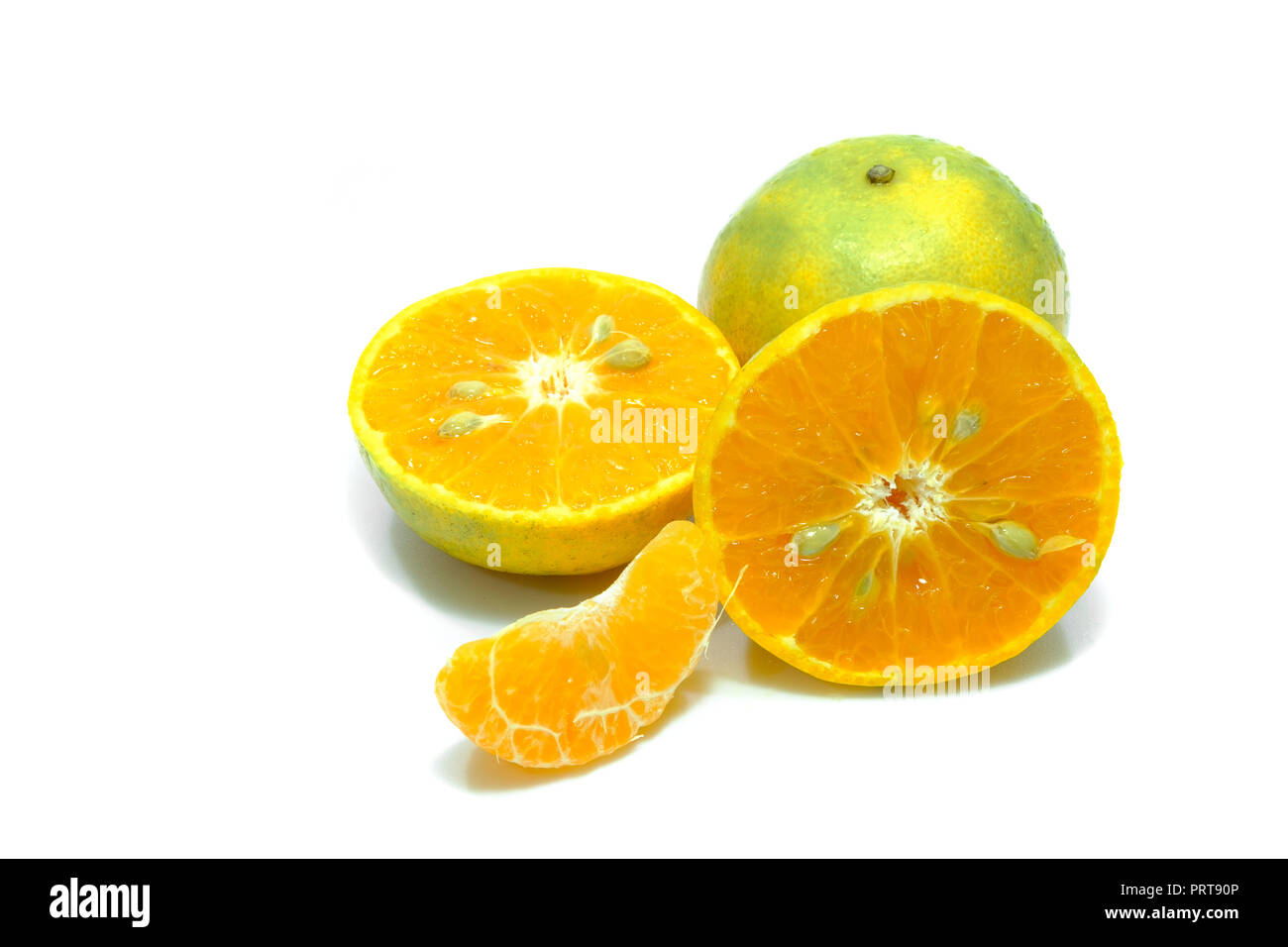 Orange in white background Stock Photo - Alamy