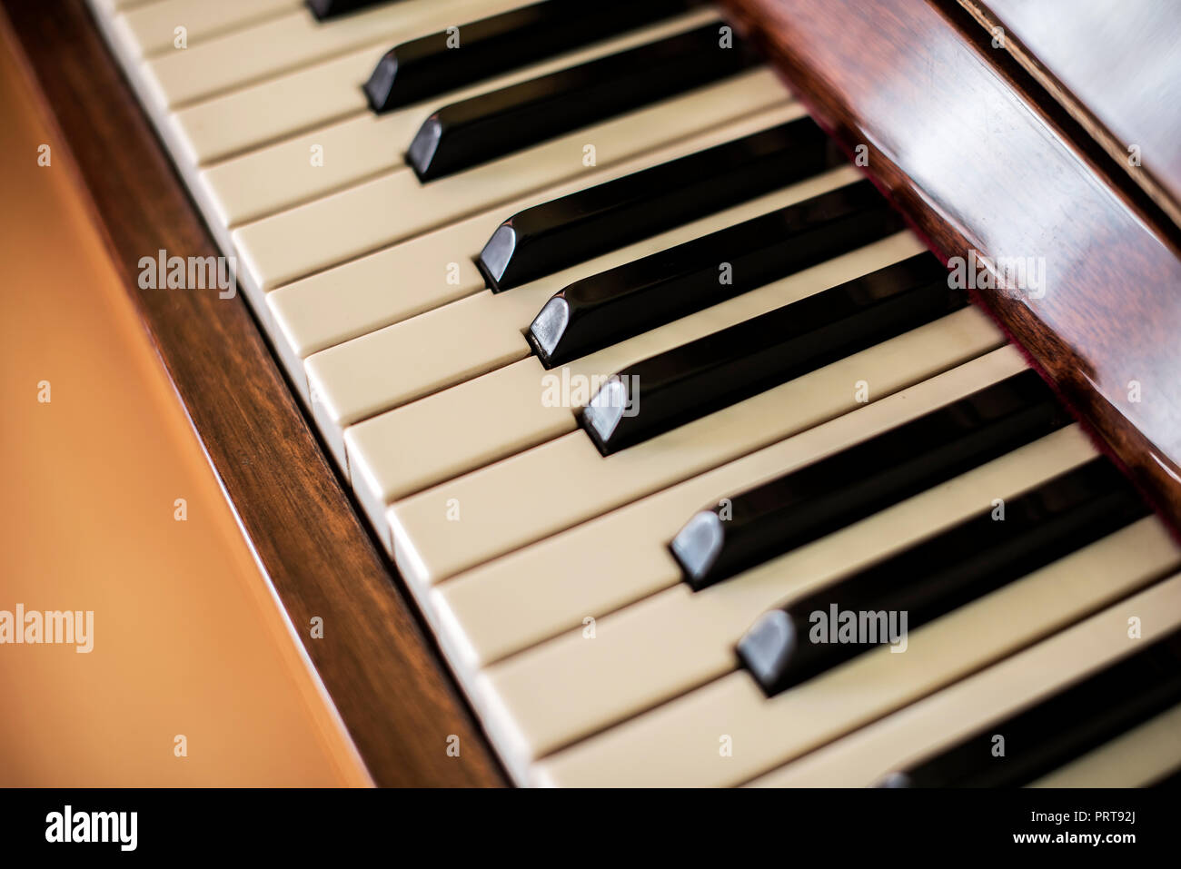 Piano keys. Piano shot close up. Musical instrument Stock Photo - Alamy