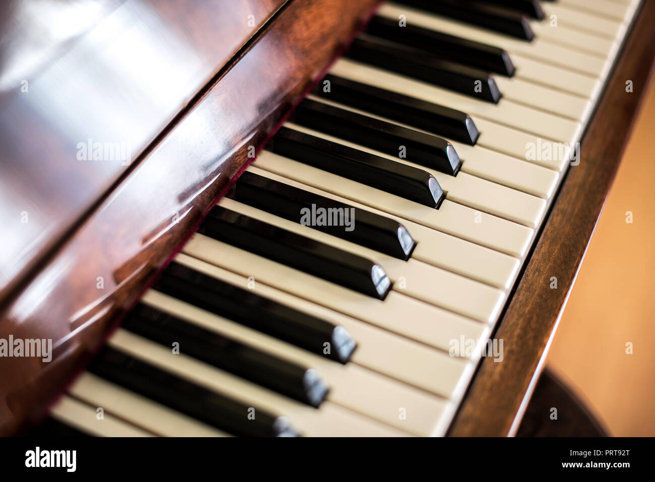 Piano keys. Piano shot close up. Musical instrument Stock Photo - Alamy