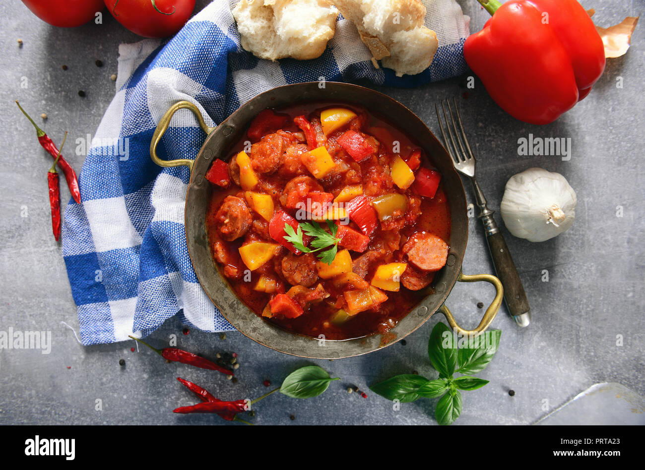 Traditional Hungarian dish - letcho Stock Photo - Alamy
