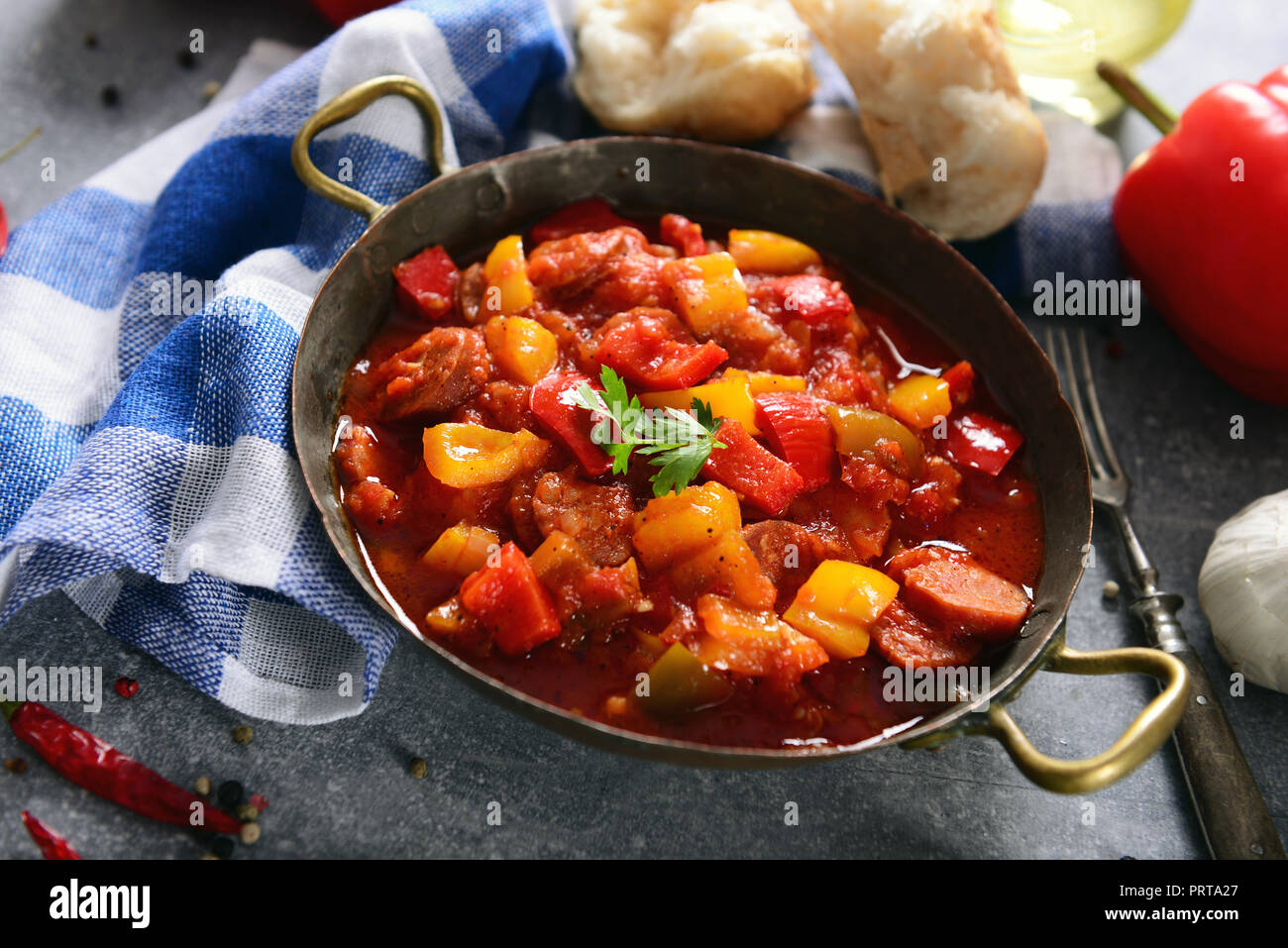Traditional Hungarian dish - letcho Stock Photo - Alamy
