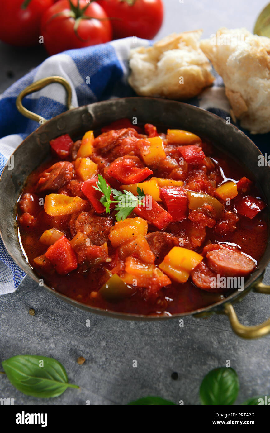 Traditional Hungarian dish - letcho Stock Photo - Alamy