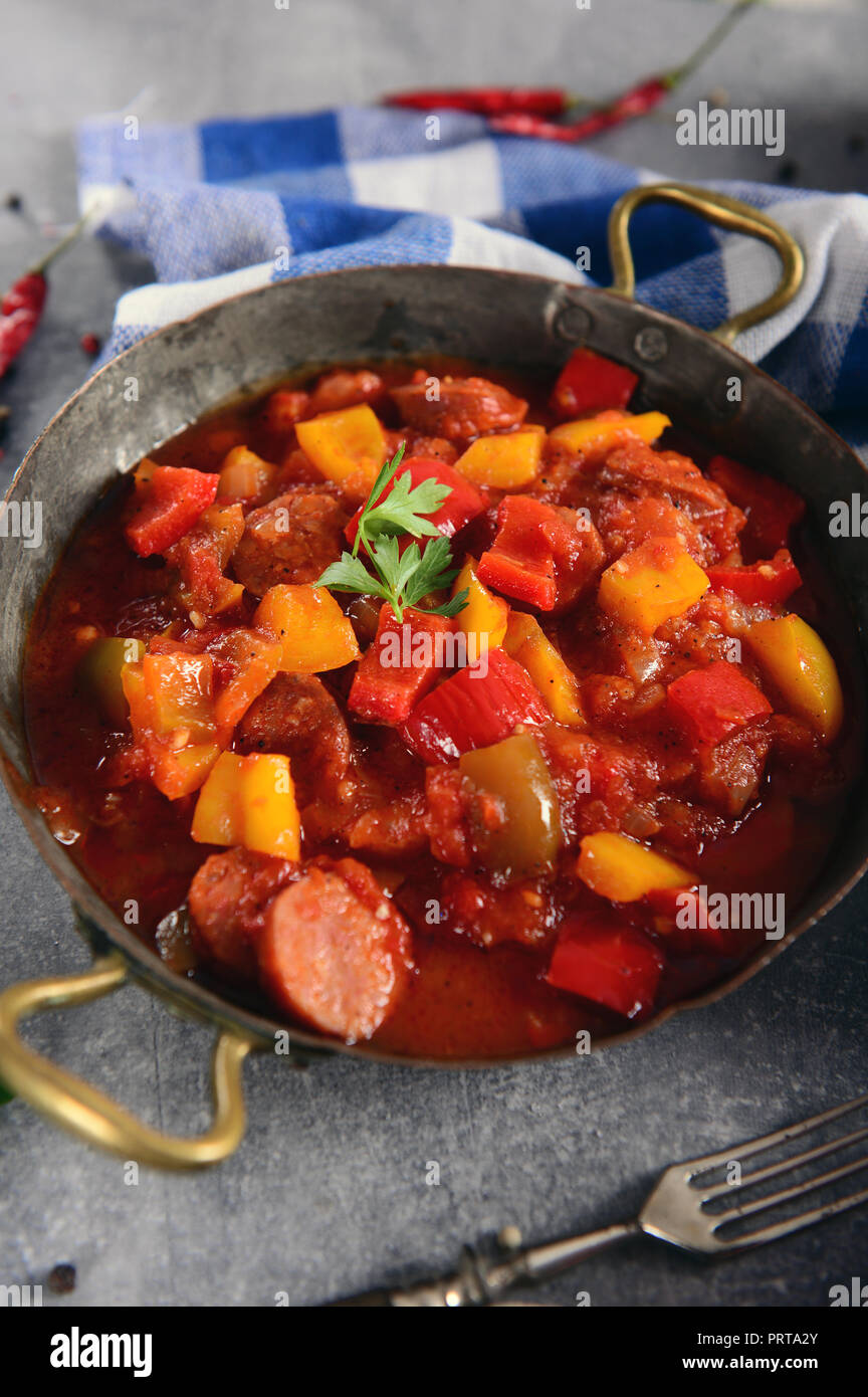 Traditional Hungarian dish - letcho Stock Photo - Alamy