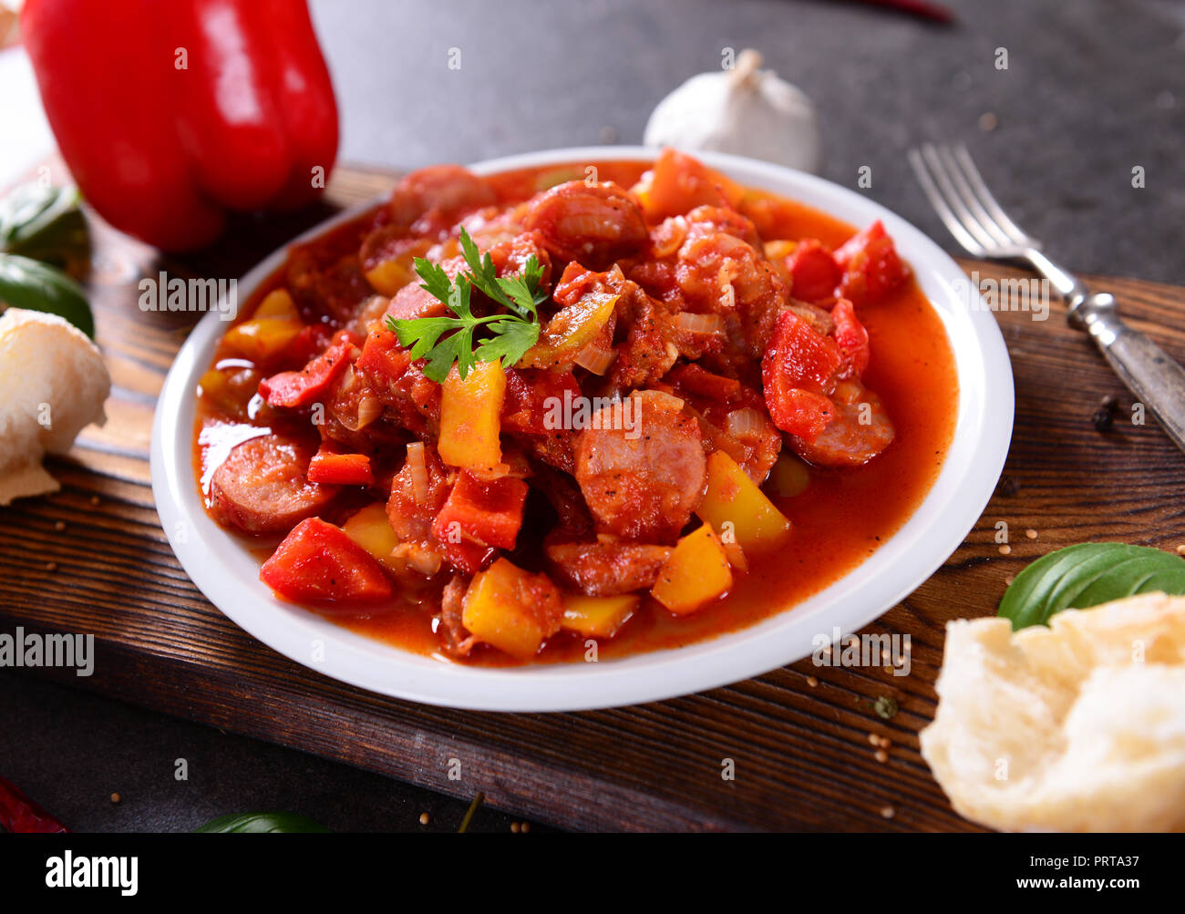 Traditional Hungarian dish - letcho Stock Photo - Alamy