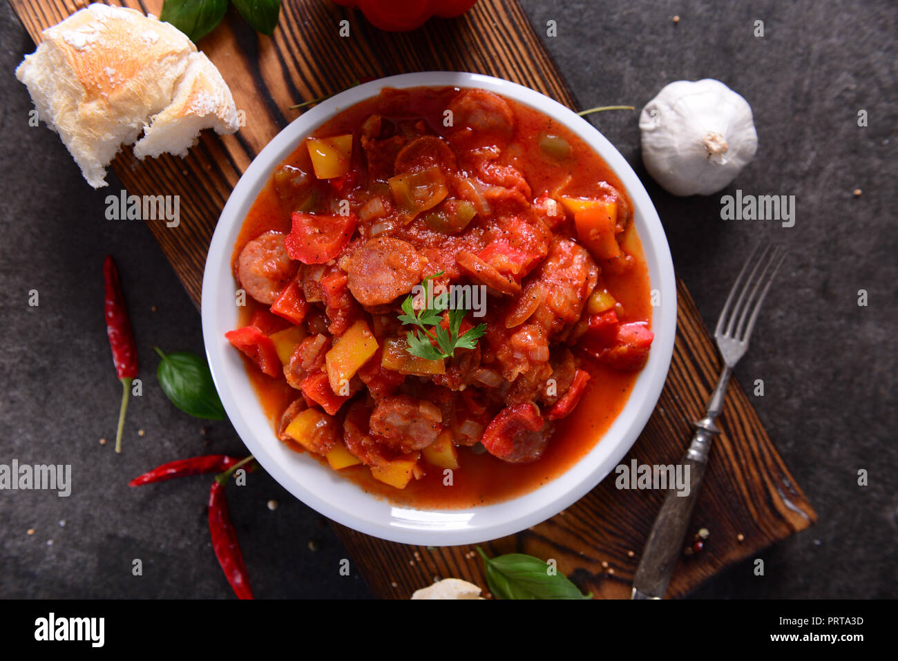 Traditional Hungarian dish - letcho Stock Photo - Alamy
