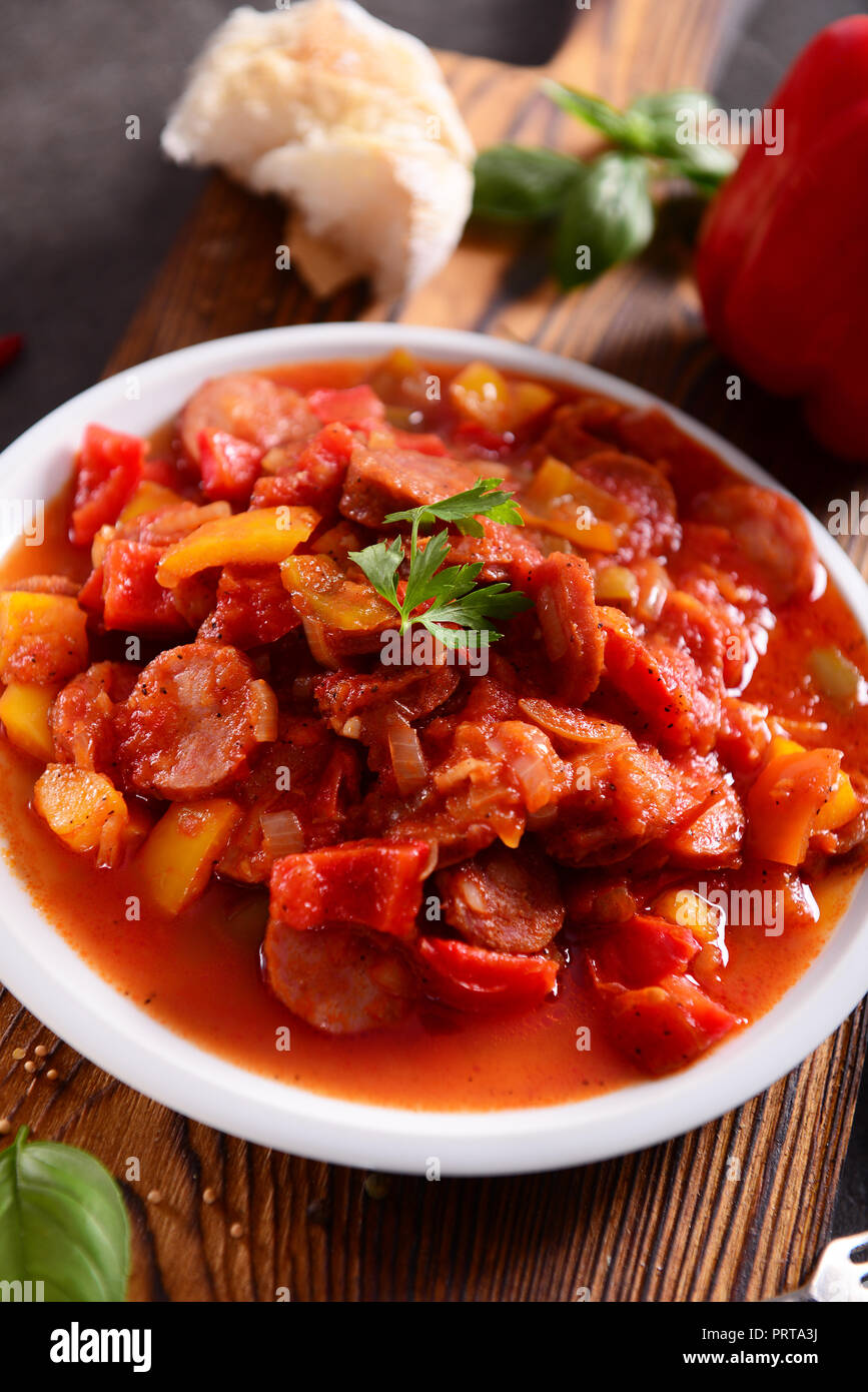 Traditional Hungarian dish - letcho Stock Photo - Alamy