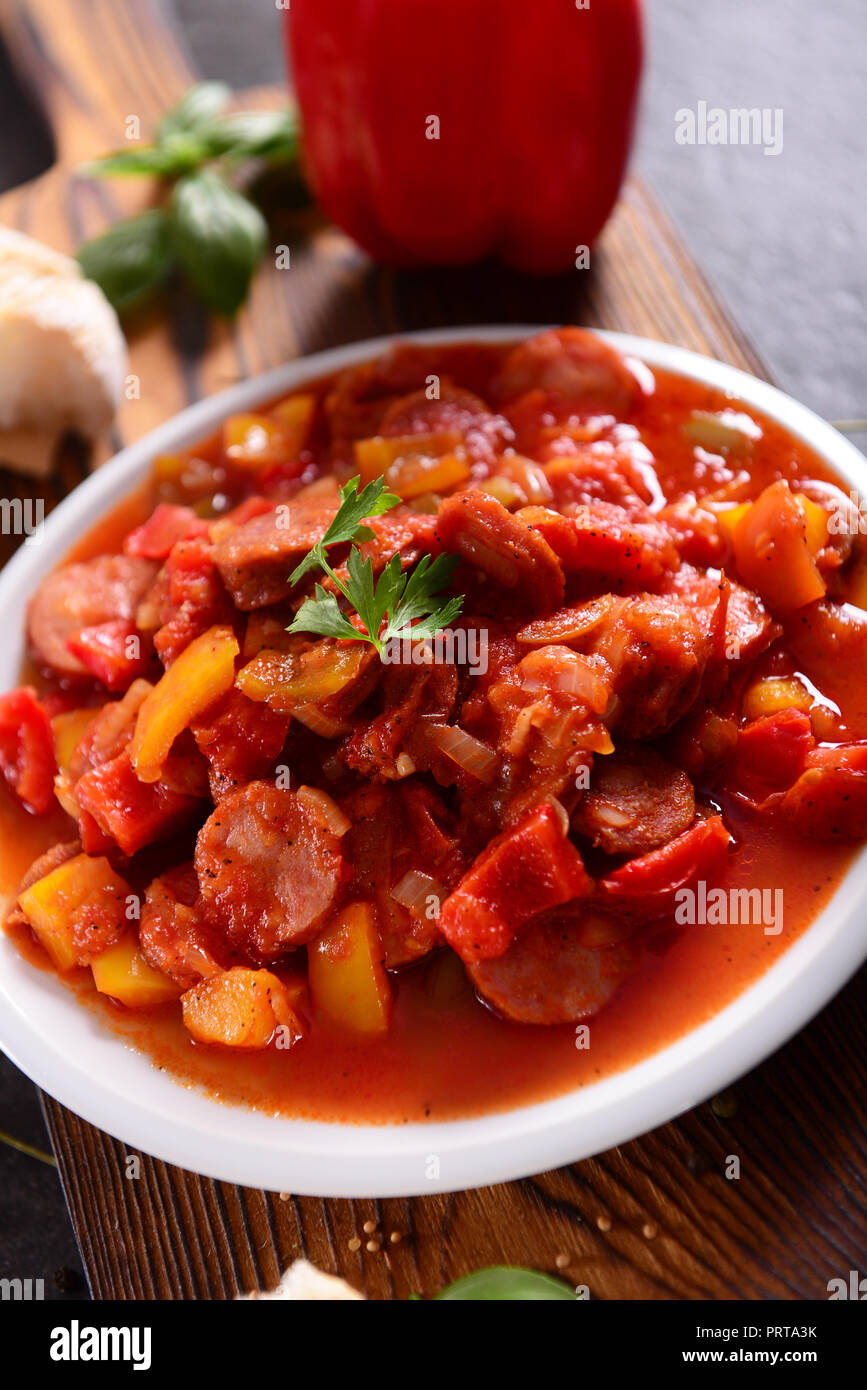 Traditional Hungarian dish - letcho Stock Photo - Alamy