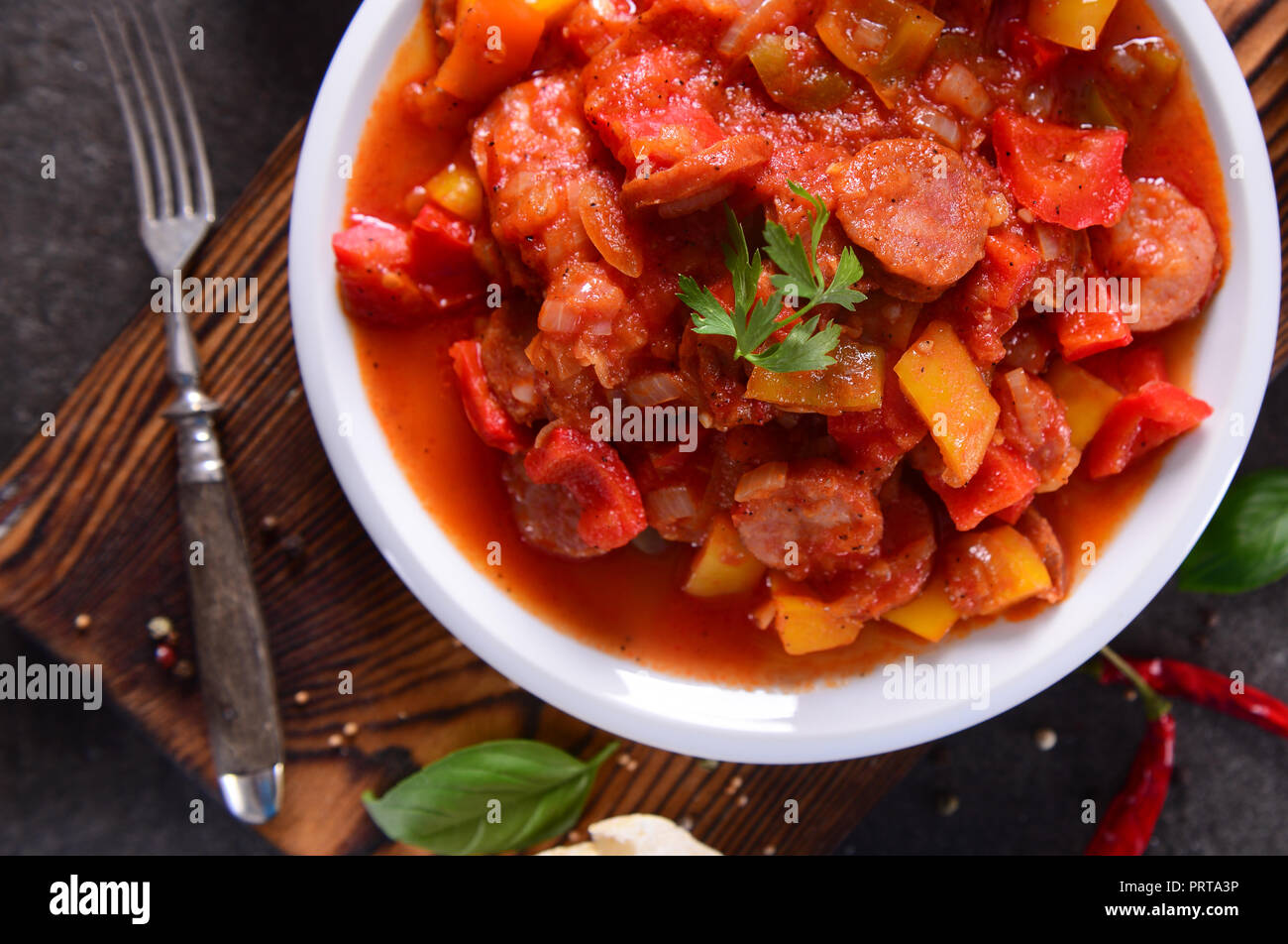 Traditional Hungarian dish - letcho Stock Photo - Alamy