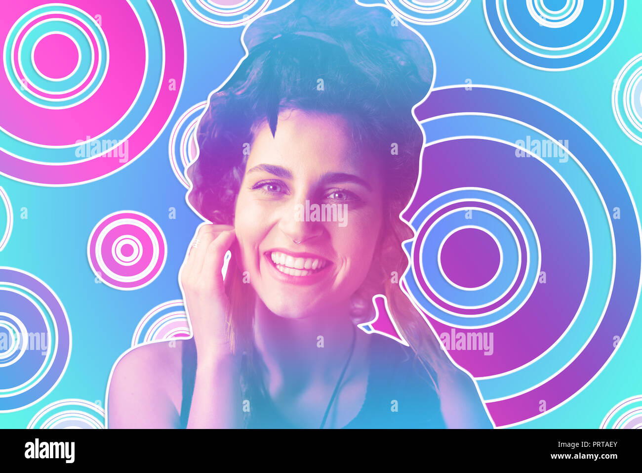 Modern woman feeling excited and full of joy Stock Photo - Alamy