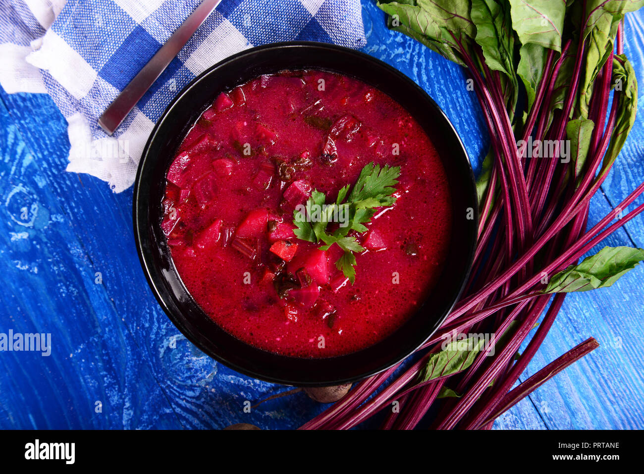 Homemade beetroot soup Stock Photo - Alamy