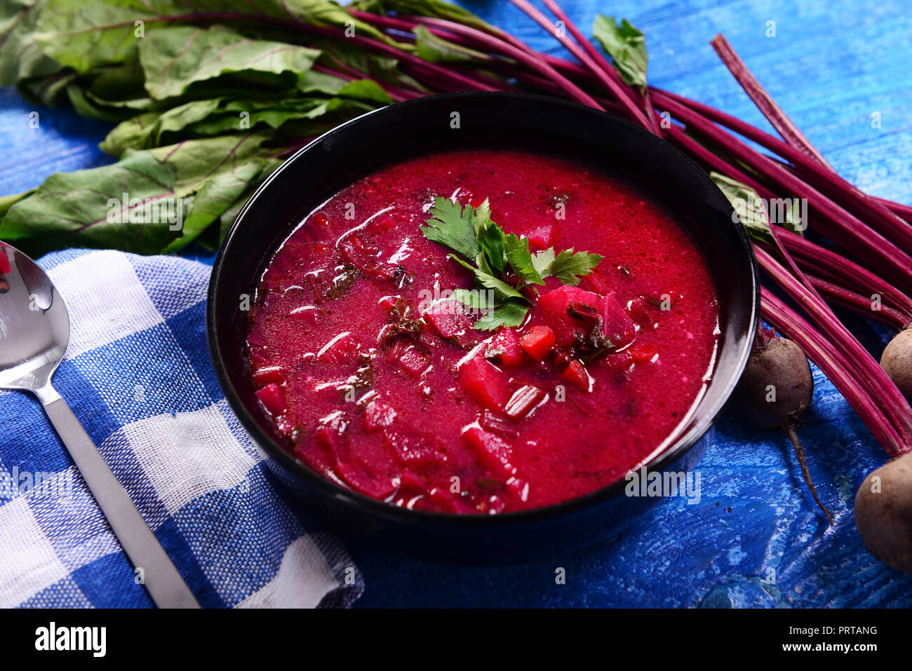 Homemade beetroot soup Stock Photo - Alamy