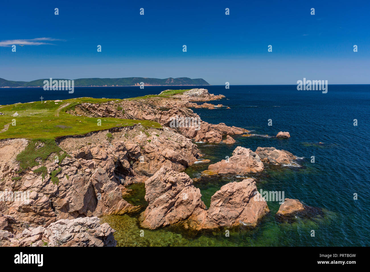 WHITE POINT, CAPE BRETON, NOVA SCOTIA, CANADA - Landscape of coast and ...