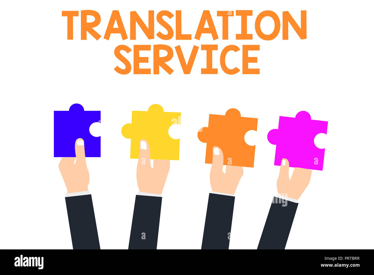 Handwriting text Translation Service. Concept meaning the Equivalent ...