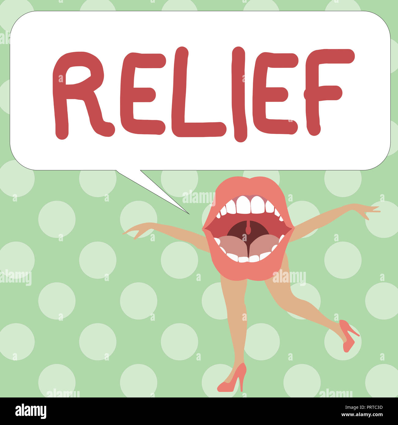 Handwriting text writing Relief. Concept meaning feeling of reassurance ...