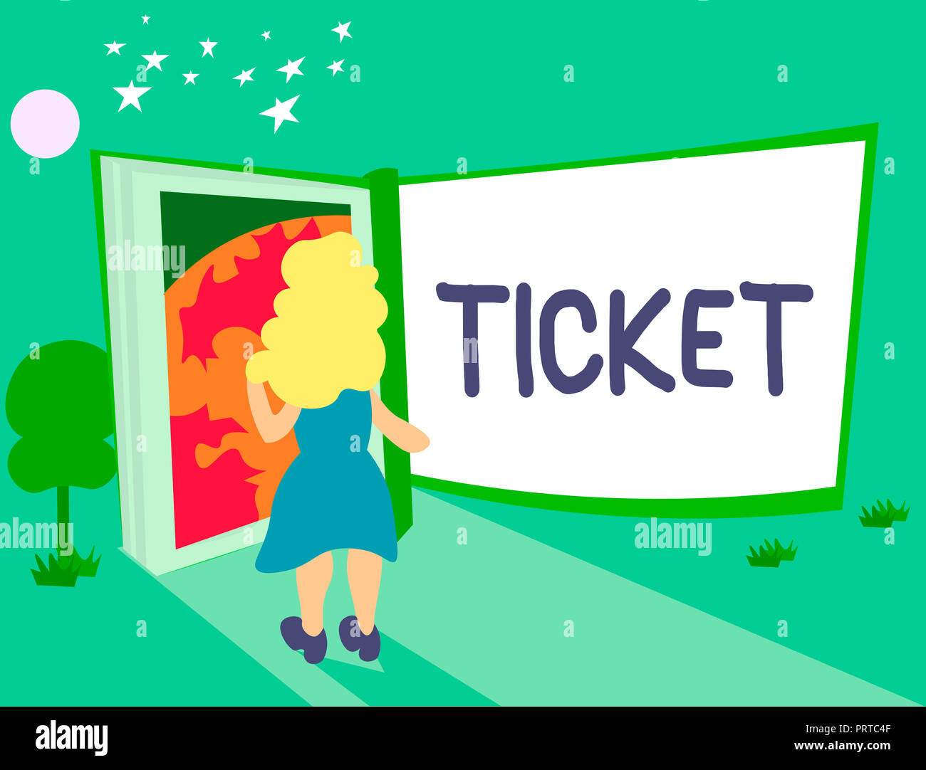 Handwriting text Ticket. Concept meaning piece of paper card that gives ...