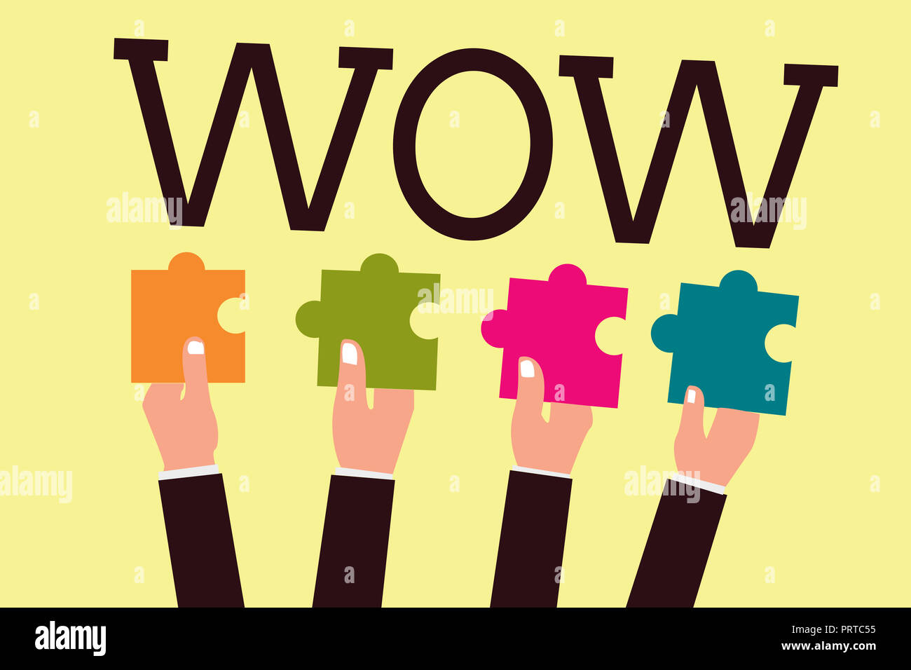 Writing note showing Wow. Business photo showcasing Expressing ...