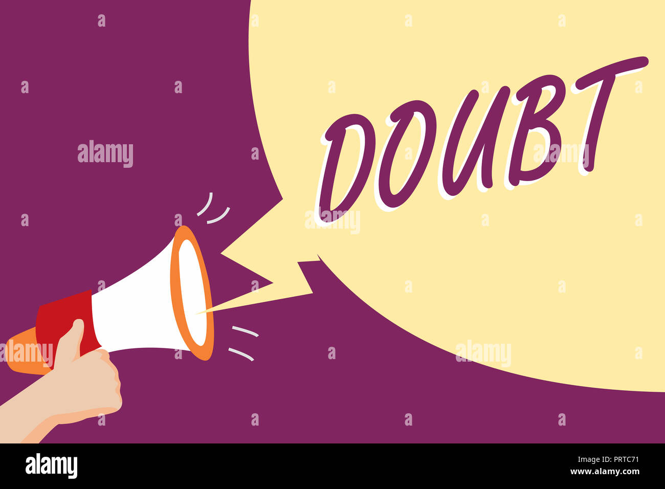 Conceptual hand writing showing Doubt. Business photo showcasing ...