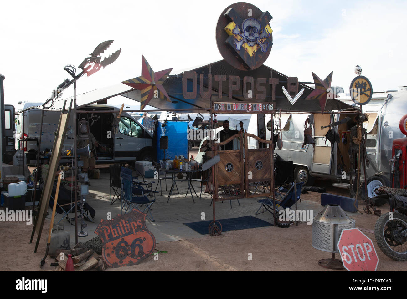 Edwards, CA/USA - September 2018: The annual Wasteland Weekend post ...