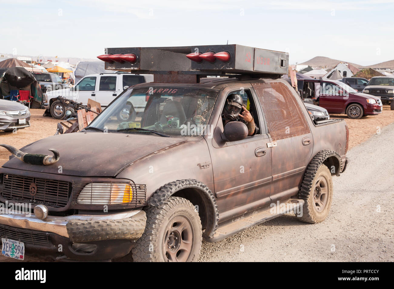 Edwards, CA/USA - September 2018: The annual Wasteland Weekend post ...