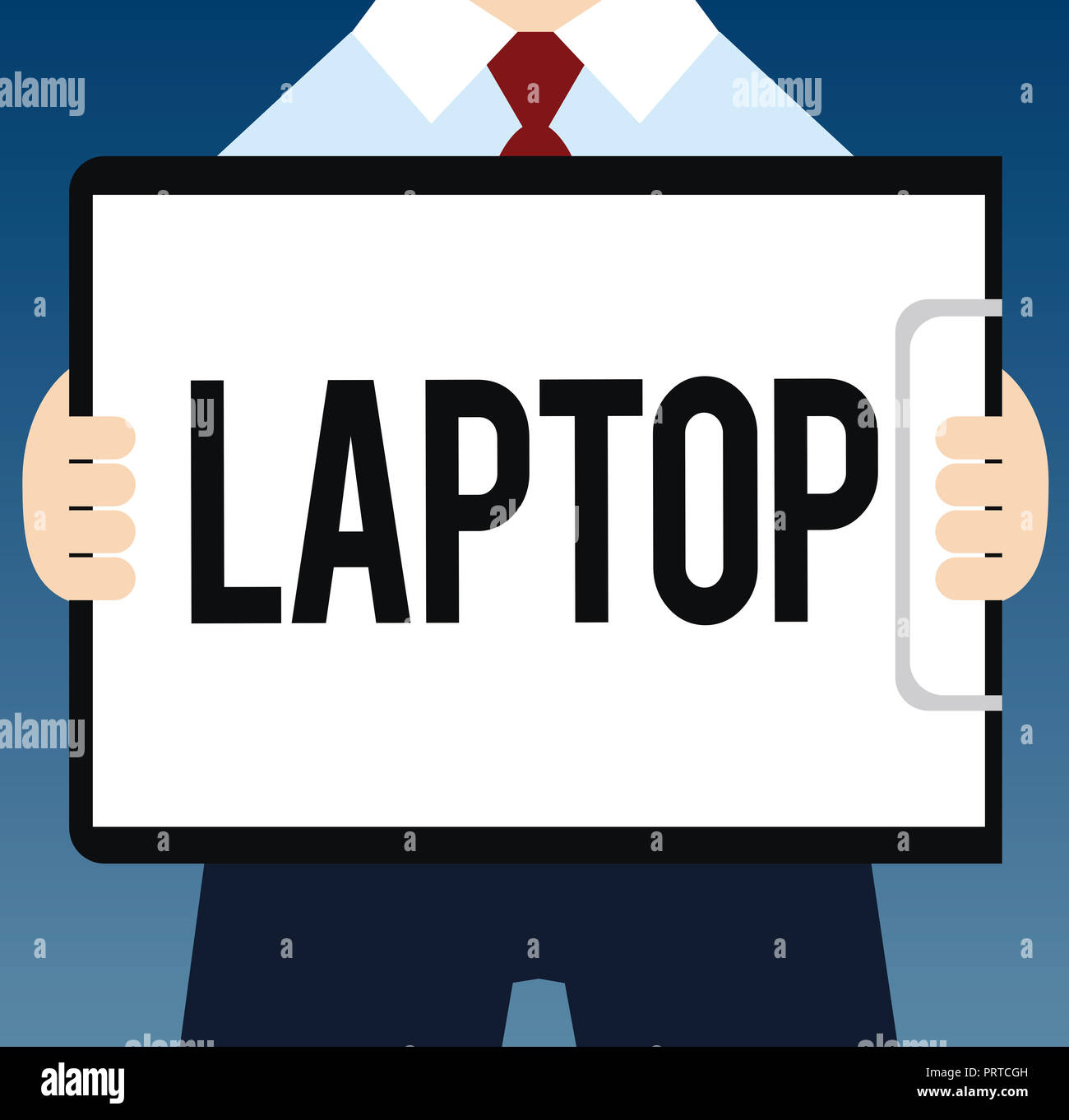 Writing note showing Laptop. Business photo showcasing computer that is ...